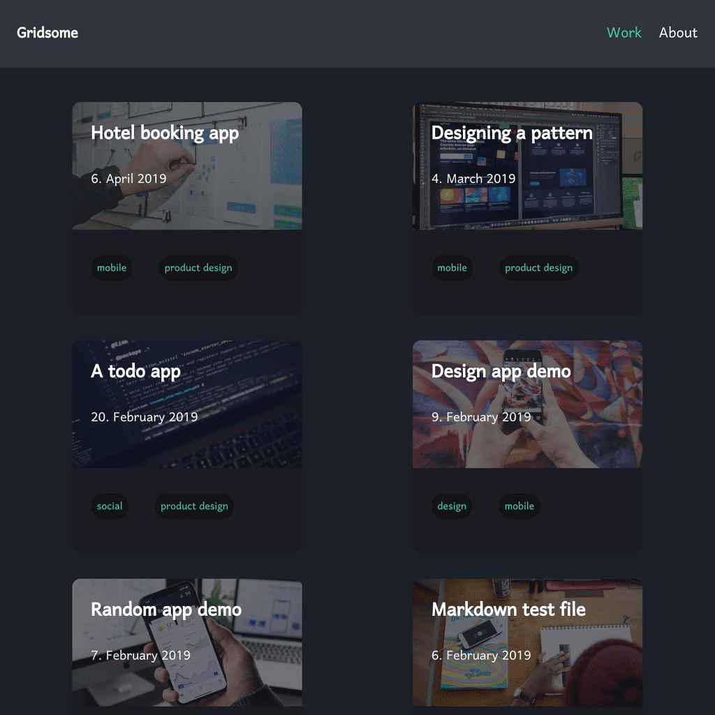 Gridsome Portfolio Story - Gridsome
